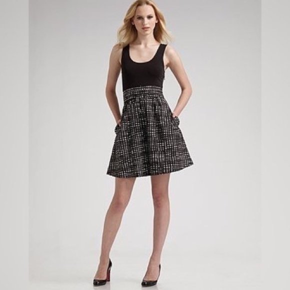 Theory | Dresses | Theory Checkered Colorblock Tank Top Mini Dress 8 ...